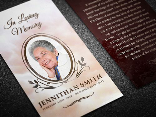 Brennan Print | Memorial Card Print & Design